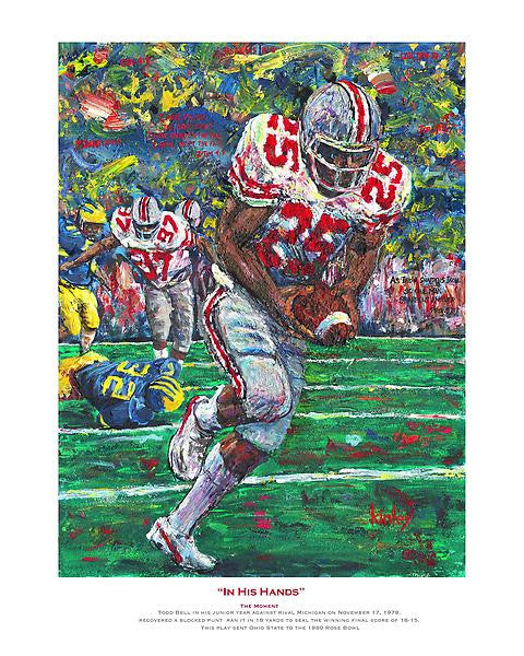 In His Hands depicting OSU's Todd Bell – Kinley Studio